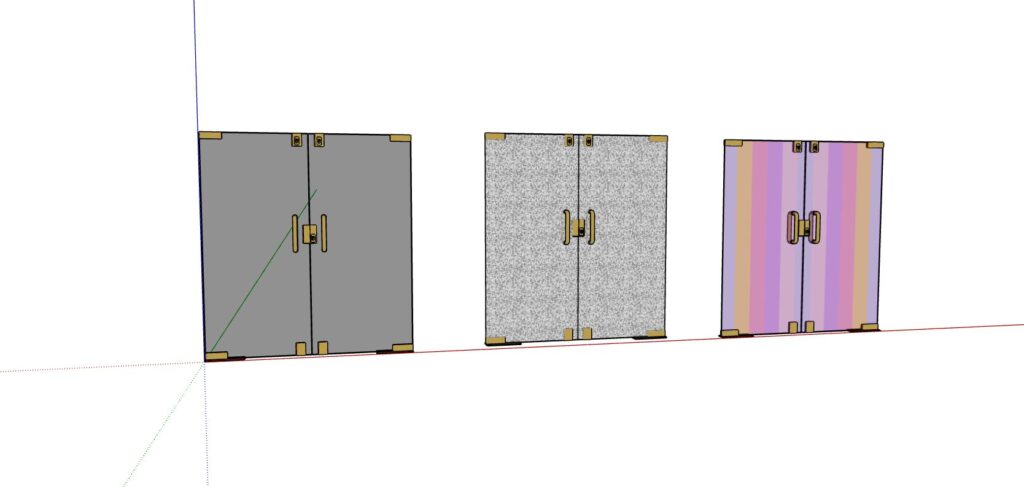Glass Door 3d model for sketchup - Exterior Interior Vastu